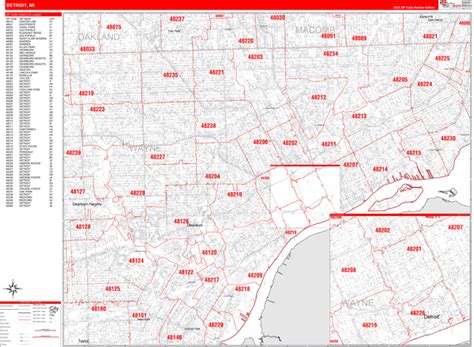 Downtown Detroit Zip Code Map United States Map