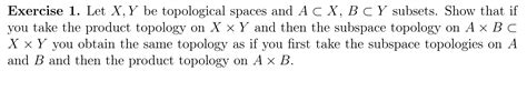solved exercise 1 let x y be topological spaces and a cx