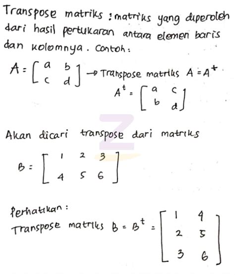 Detail Contoh Soal Transpose Matriks Koleksi Nomer
