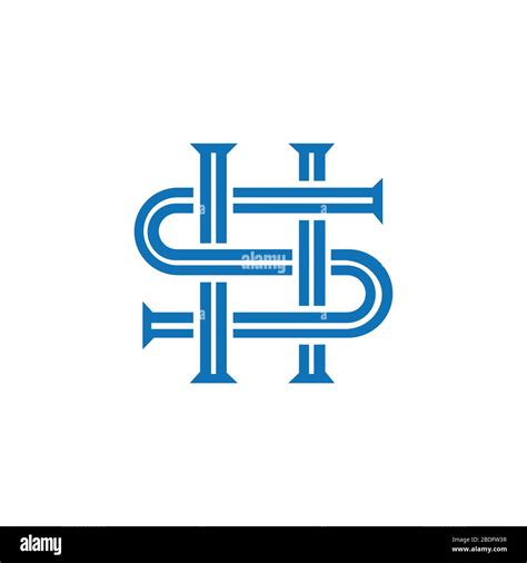 Initial Letter Hs Logo Or Sh Logo Vector Design Template Stock Vector