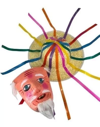Sombrero Michoacan Danza Viejitos Con Mascara Pzas