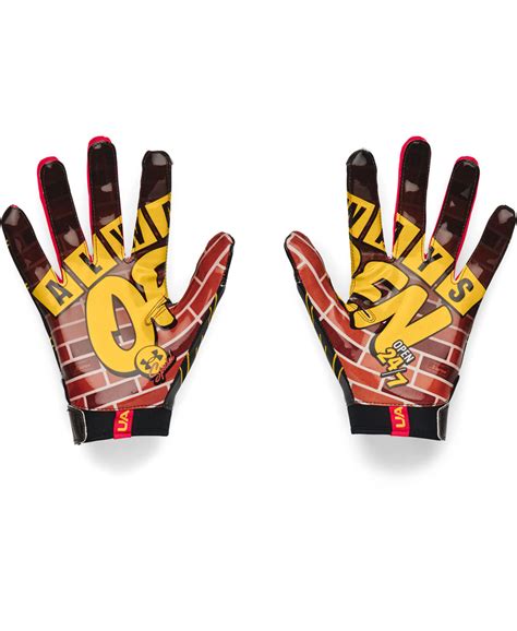 Under Armour UA F8 Guantes Fútbol Americano para Hombre White