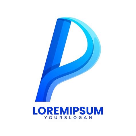 Letra inicial p diseño creativo del logotipo Vector Premium
