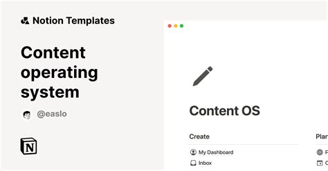 Content OS Template By Easlo Notion Marketplace
