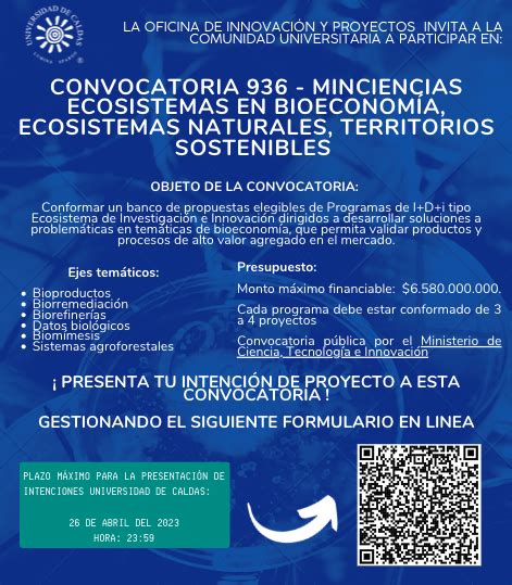 Convocatoria Ministerio De Ciencia Tecnolog A E Innovaci N
