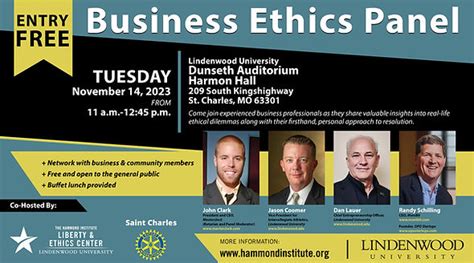 Business Ethics Panel Nov Hammond Institute