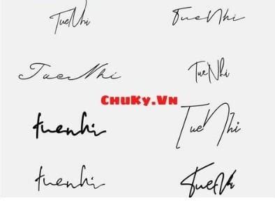 Thiết kế chữ ký đẹp theo tên nhi thể hiện cá tính