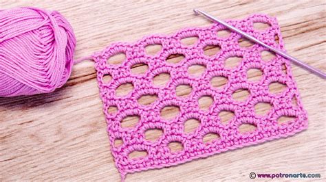 Cómo Tejer el Punto Calado Panal de Crochet Ganchillo Tutorial Paso a