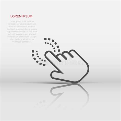 Click Hand Icon Cursor Finger Sign Flat Vector Stock Vector