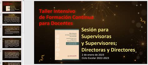 Presentación en PowerPoint y PDF del Taller Intensivo de Formación