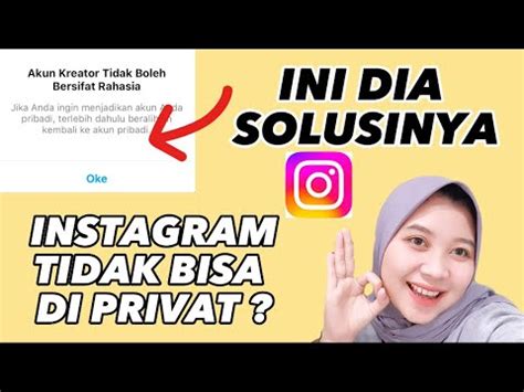CARA BERALIH AKUN INSTAGRAM BISNIS DAN KREATOR KE PRIBADI PRIVASI