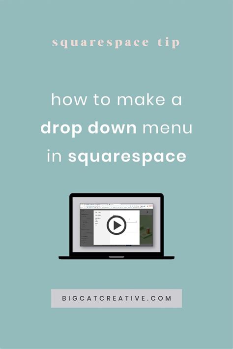 How To Add A Drop Down Menu In Squarespace Big Cat Creative