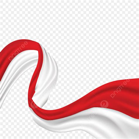 Indonesia Flag Clipart Vector Bendera Indonesia Realistic Wave Flag
