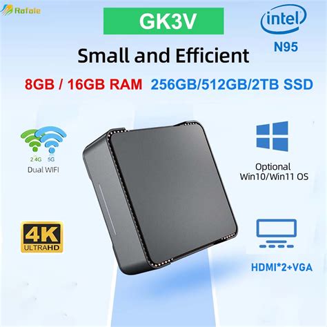 GK3V Mini PC Intel Alder Lake N95 Celeron 8GB 16GB 1TB SSD Windows 11