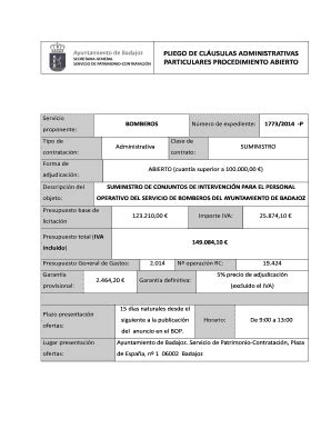 Completable En L Nea Aytobadajoz Pliego De Clusulas Administrativas