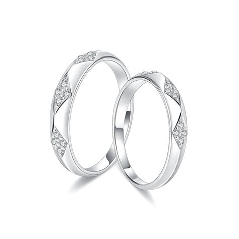 GEM S BALLET 925 Sterling Silver Couple Ring Set Moissanite Ring