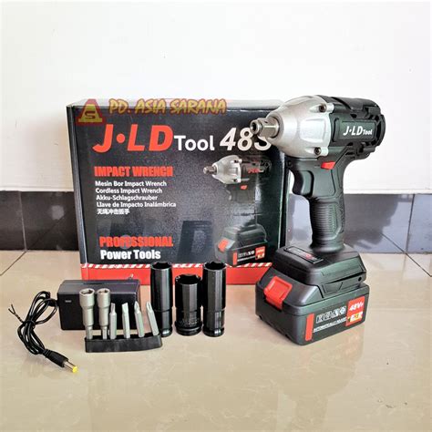 Jual Cordless Impact Wrench V Brushless Jld S Bor Baut Baterai