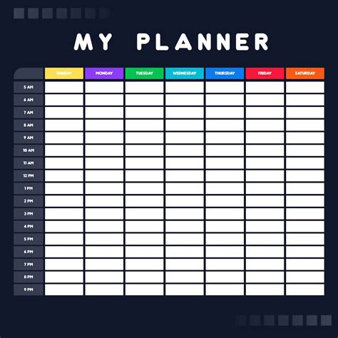 Printable Weekly Time Management Template Printable Templates