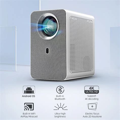 AUN Miniproyector LED ET50S Para Cine En Casa Dispositivo De Proyecci N