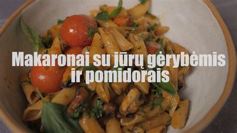 Makaronai su jūrų gėrybėmis Receptų receptai YouTube