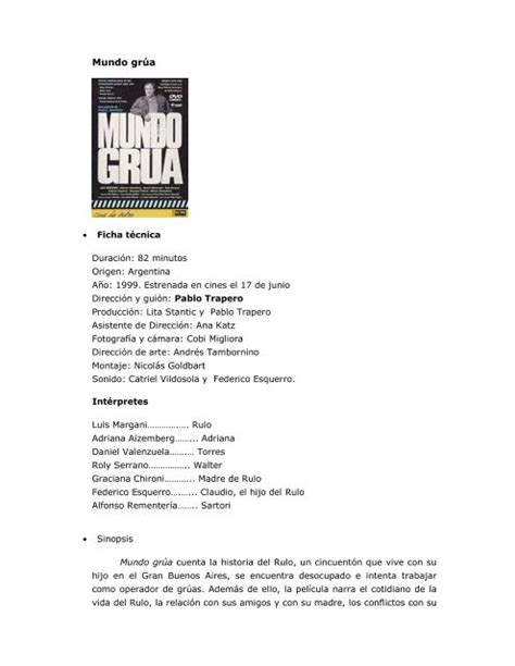 Mundo grúa Dirección General de Cultura y Educación