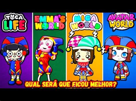 Digital Circus Criando Pomni Toca Life Vs Emma S World Vs Miga
