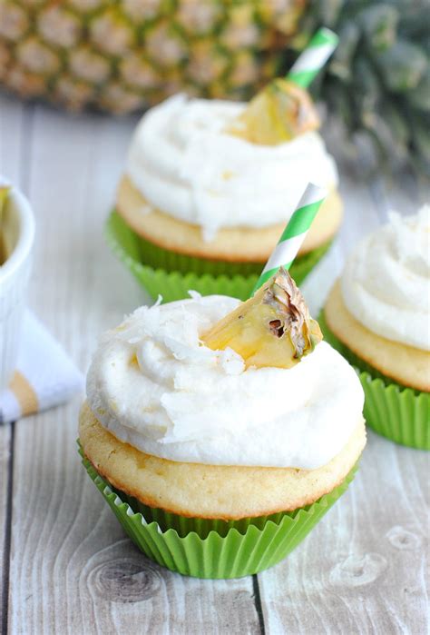 Piña Colada Cupcakes Crazy Little Projects