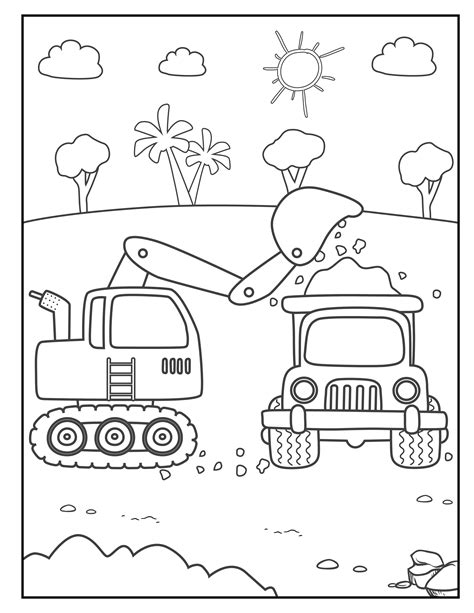 Coloriages chantier de construction à imprimer