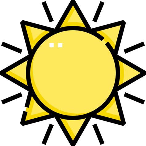 Sun Detailed Straight Lineal Color Icon