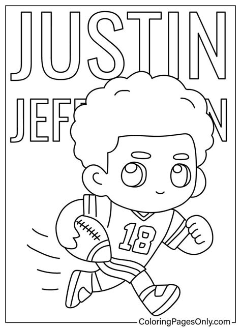Justin Jefferson Coloring Pages Free Printable Coloring Pages In 2024