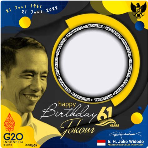 Kumpulan Twibbon Ulang Tahun Jokowi Ke 61 21 Juni 2022