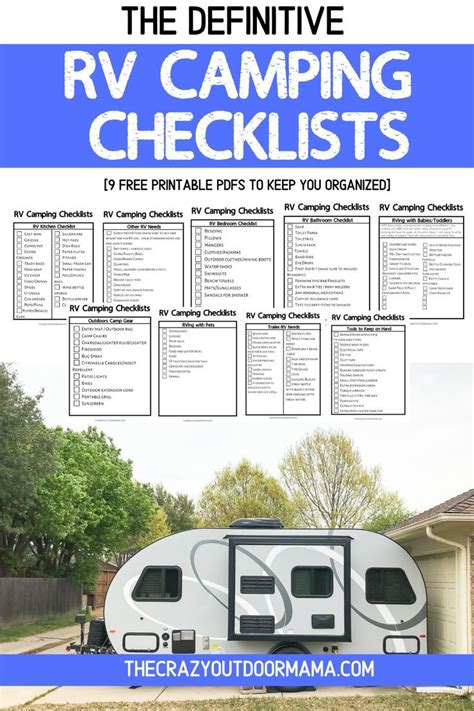 Printable Rv Camping Checklist