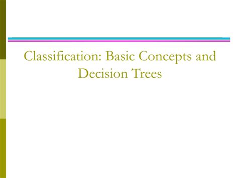ppt classification basic concepts and decision trees