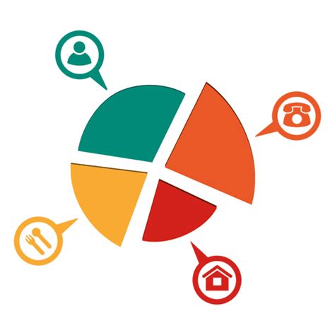 Design PNG E SVG De Gráfico De 4 Partes ícones Para Camisetas