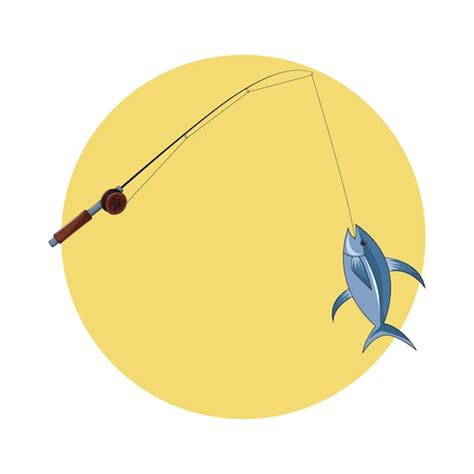 Ilustración de la pesca Vector Premium