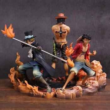 3pcs Set Anime Caartoon One Piece DXF Brotherhood II Monkey D Luffy