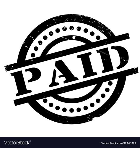 Paid Rubber Stamp Royalty Free Vector Image VectorStock