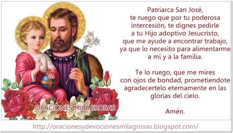 Oración para conseguir trabajo San jose Iluminación Digital