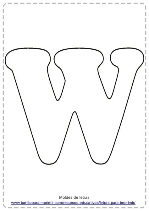 Letras W Para Imprimir PDF Para Colorear Y Aprender