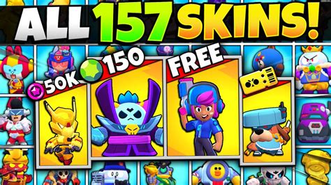 Unlocking ALL 157 Skins In Brawl Stars Costs Every Skin EVER