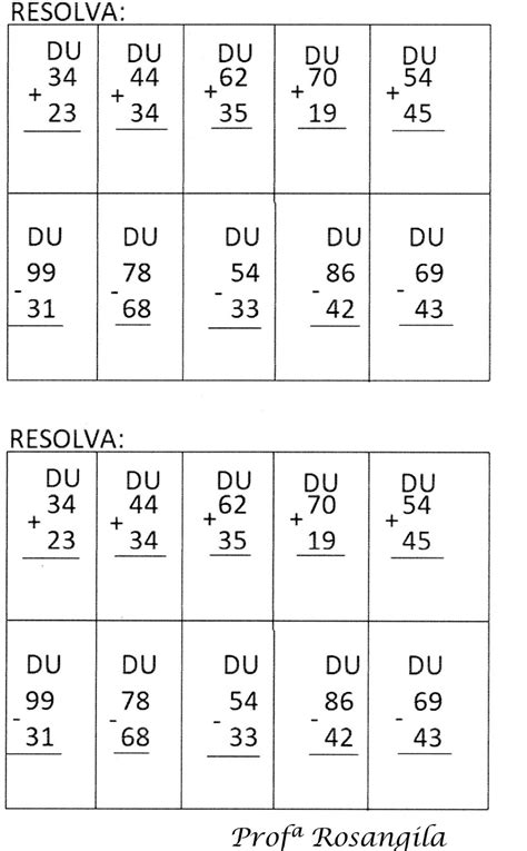 Atividades Adição E Subtração FDPLEARN