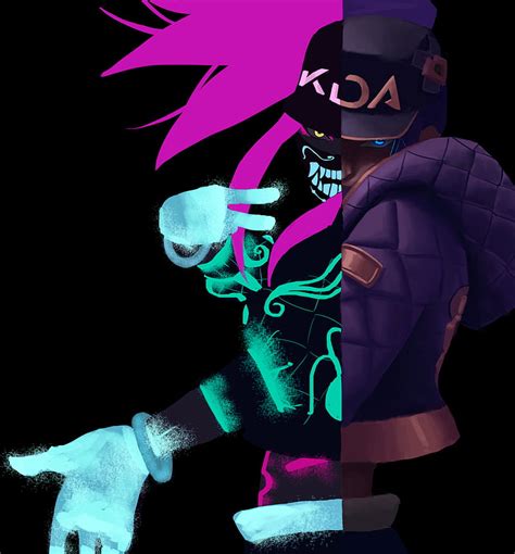 Kda Akali Dark Kda League Of Legends Kpop Girl Akali Neon Riot