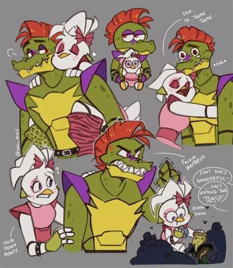 Fnaf Security Breach Monty X Glamrock Chica Romance Romance