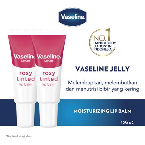 Jual Vaseline Lip Balm Pelembab Pencerah Bibir Rosy Tinted 10g Lip