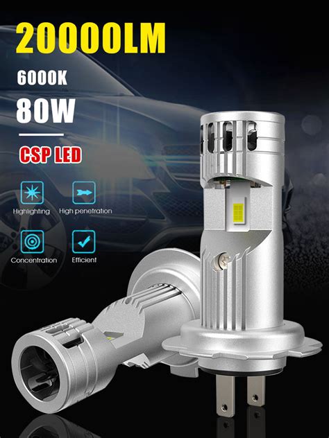 2 pçs h4 h7 9005 h11 carro conduziu o farol ventilador de