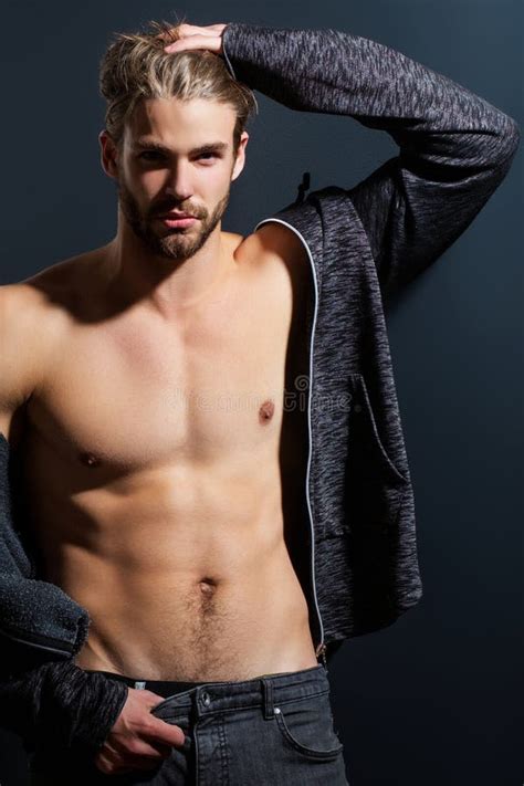 Strong Muscular Guy Power Man Body Muscles Body Torso And Six Packs