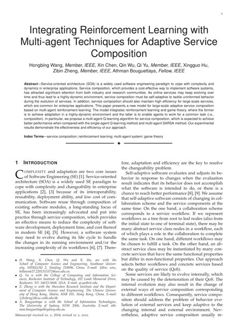 pdf integrating reinforcement learning with multi agent techniques for adaptive service