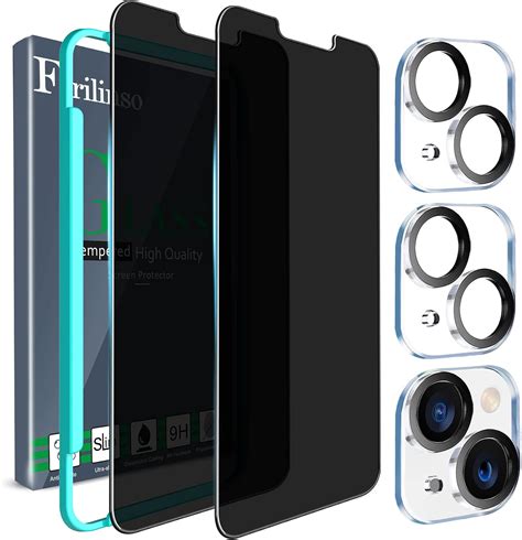 Ferilinso 5 en 1 Protection Verre Trempé pour iPhone 14 iPhone 13