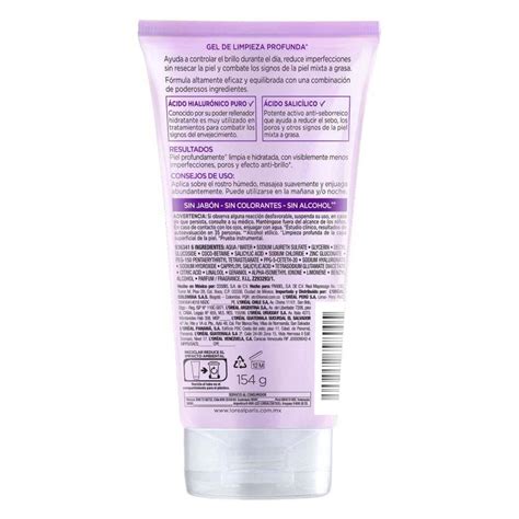 Gel de limpieza L Oréal Revitalift control de brillo con ácido