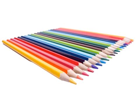 Lápices De Colores Aislados Blancos PNG Patrón De Madera Lapices